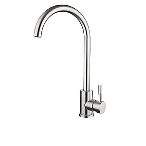 Faucet Bathroom Kitchen Faucet Lead-Free Stainless Steel Brushed Nickel,Bar Sink Faucet Tap Small Mini Kitchen Bath Faucet Farmhouse Vanity Sink Lavatory Single Hole Faucets,External Welding ( Size :