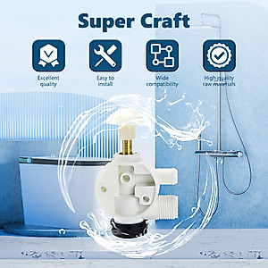 Funmit 385314349 RV Toilet Water Valve Kit Replacement for Pedal Flush Toilets for Camper, Trailer, Boat | Premium Performance in Prevention of Leakage | Increased Freeze Resistance