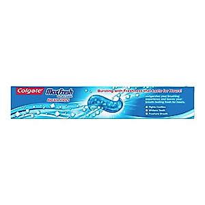 Colgate Max Fresh Toothpaste With Mini Breath Strips, Cool Mint, 7.6 Ounce