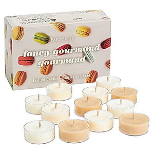 PartyLite Fancy Gourmand 12-Piece Tealight Sampler, Fragranced Tea Light Candles Gift Set