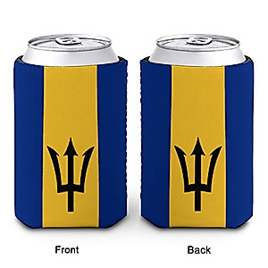 2 PCS Barbados Flag Can Cooler Party Gift Beer Drink Coolers Coolies