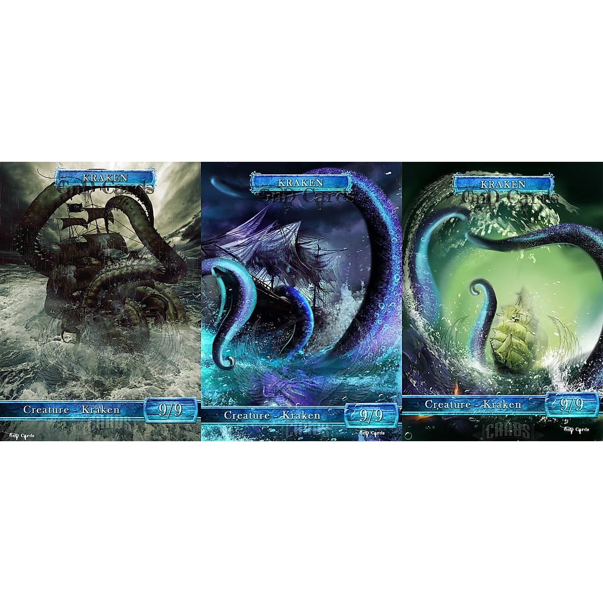 Kraken Pack Custom Tokens (for Kiora,The Crashing Wave)