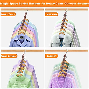 HEYHOUSE Closet Organizers and Storage,College Dorm Room Essentials,Multifunctional Closet Organizer Magic Space Saving Hangers for Wardrobe