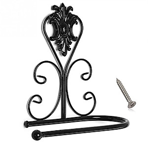 FLOAPA Toilet Paper Holder Classic Bathroom Accessories Vintage Iron Toilet Paper Towel Roll Holder Bathroom Wall Mount Rack Toilet Roll Holder (Color : Brown)