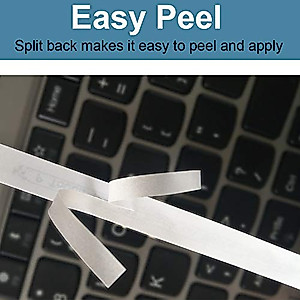 FlyLong Compatible TZe-221 TZe-121 Label Tape Replacement for Brother P-Touch PTD210 9mm Black on White/Clear TZ-221 TZ-121 Standard Laminated Tapes for Brother PTD600 PTH110 Label Makers, 4Pack