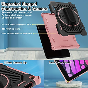 TASSKTO Case for Fire HD 8 & HD8 Plus Tablet 12th/10th Generation 2024/2022/2020Release with 360 Rotating Kickstand Hand Strap, Also for iPhone Nokia Sony Rugged Case