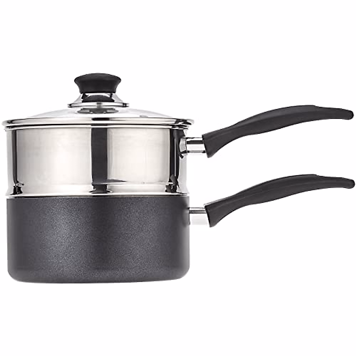 T-fal B1399663 Specialty Stainless Steel Double Boiler with Phenolic Handle Cookware, 3-Quart, Silver