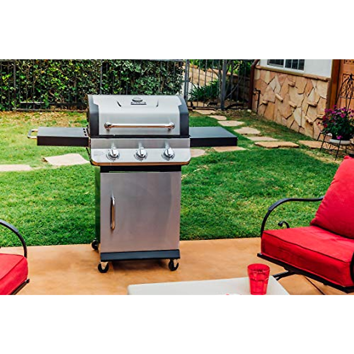 Dyna-Glo DGP397SNP-D Premier 3 Burner Propane Gas Grill, Stainless