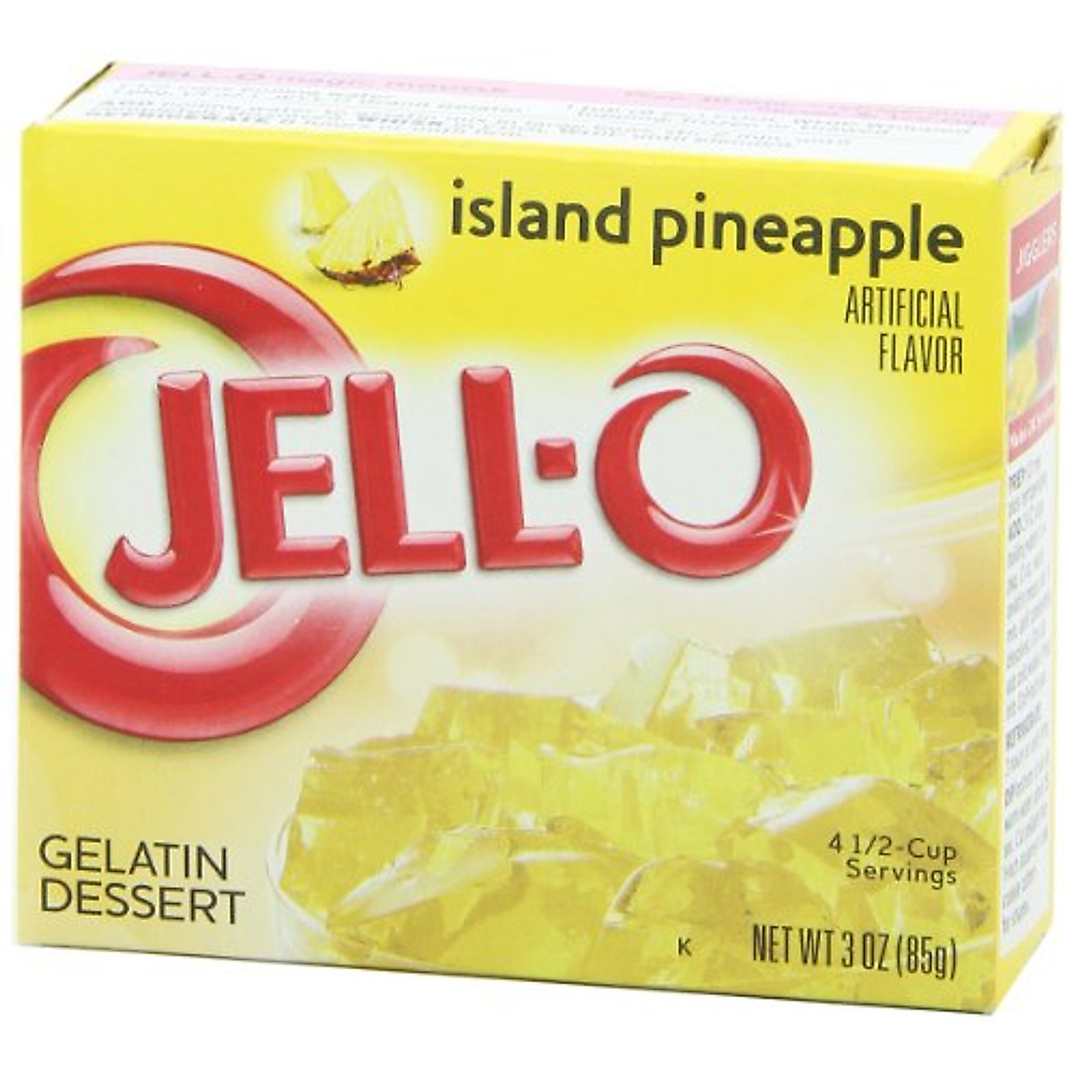 Jell-O Island Pineapple Gelatin Mix (3 oz Boxes, Pack of 6)