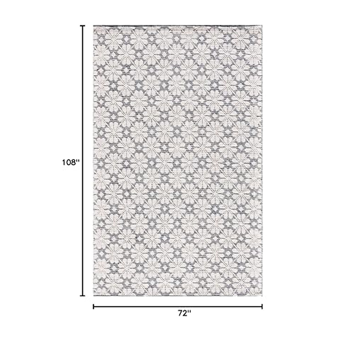 MARTHA STEWART x SAFAVIEH 6' x 9' Ivory/Navy MSR3503N Handmade Contemporary Floral Wool Area Rug