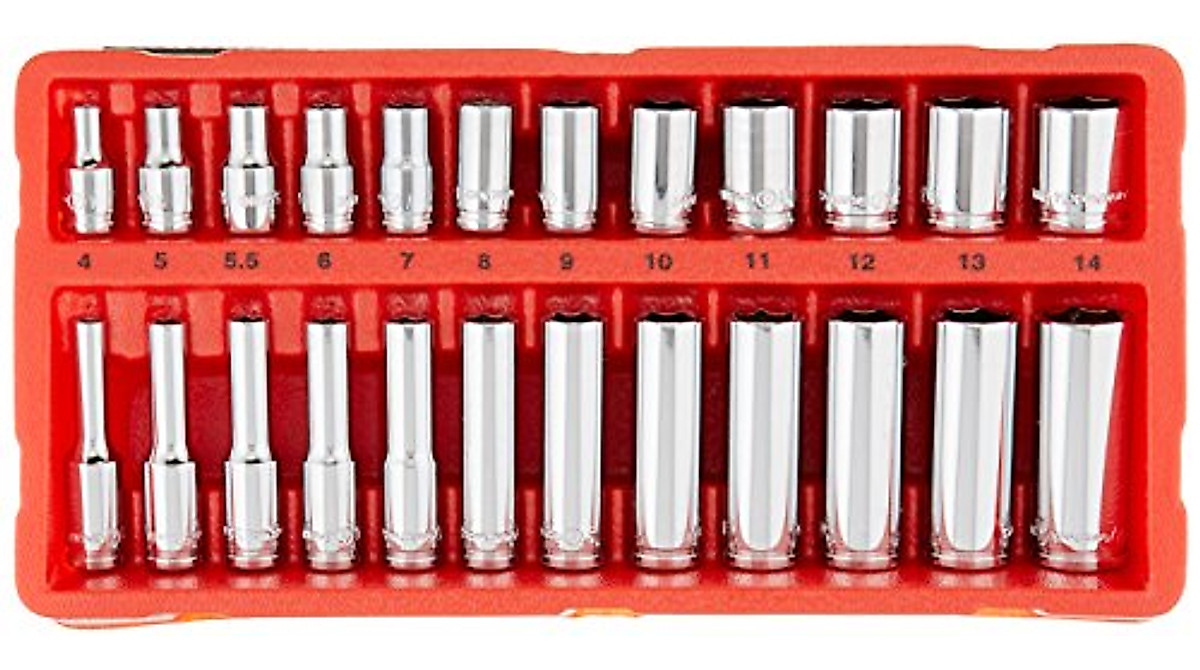 GreatNeck 24-Piece Metric Socket Set - Durable & Versatile