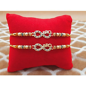 Rakhi Traditional for Brother Sister, Beautiful & Fancy Designer Raksha Bandhan Rakhi Gift for loving Brother/Sister, Father and Family. (Design 3 - Super Snake designer Rakhi - Set of 2, Small)