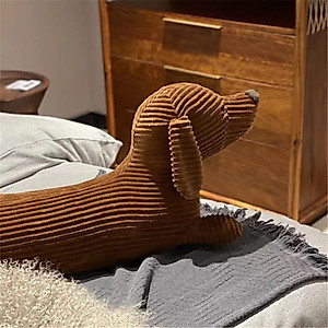 KOWAKA Dachshund Dog Plush Hug Pillow Soft Durable Stuffed Throw Cushion Dachshund Animals Hug Pillow for Sofa Chair Home Decoration Gifts for Kids (19.6inches)