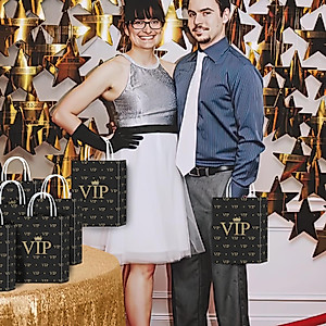 Tyndallrays 16 Pieces VIP Goodie Bags for VIP Birthday Party Supplies,VIP Gift Snacks Treat Candy Party Favors Bags with Handles for Kids Adults Hollywood Movie Theme Party Decorations