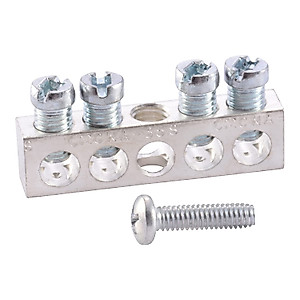 Square D by Schneider Electric PK4GTACP 4 Terminal Ground Bar Kit, Pack of 1, Silver