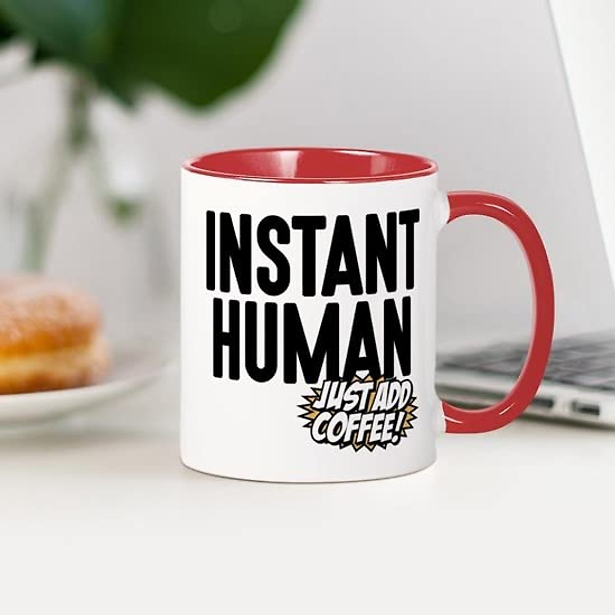 CafePress Instant Human Just Add Coffee Mug Ceramic Coffee Mug, Tea Cup 11 oz