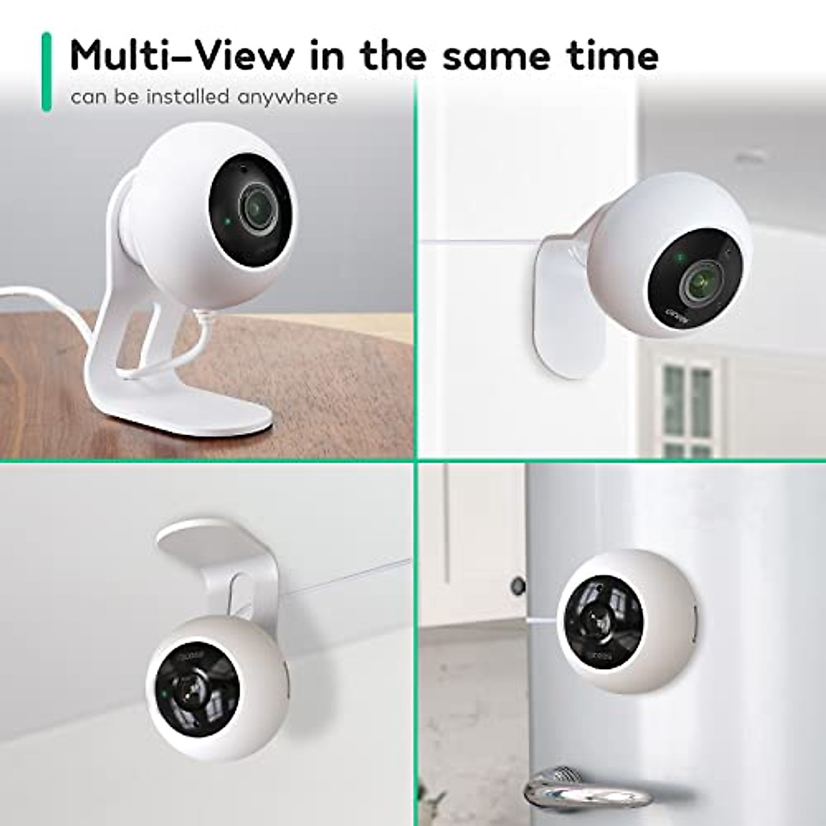winees 2K Indoor Security Camera, QHD WiFi Camera with 2-Way Audio, 4MP Pet Camera with Phone APP, 2.4GHz, Clear IR Night Vision, Human and Motion Detection for Baby/Mom, Alexa Compatible M2