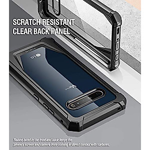 Poetic Guardian Series Case Designed for LG V60 ThinQ Case, Full-Body Hybrid Shockproof Bumper Cover with Built-in-Screen Protector, Black/Clear