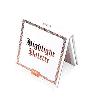 CCbeauty 4 Color Contour Highlight Makeup Palette with Powder Brush,Face Shimmer Bronzer Contouring Shadow Highlighter Blush Palette for Cheek, Valentine's Day Gift Sets for Girls Women