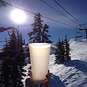 Silipint: Silicone Pint Glasses: 4 Pack Icicle - 16oz Reusable Unbreakable Cups, Flexible, Hot/Cold, Non-Slip Easy Grip