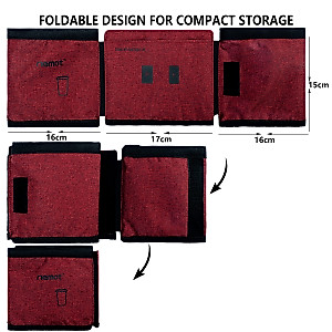 riemot Luggage Travel Cup Holder Free Hand Drink Carrier - Hold Two Coffee Mugs - Fits Roll on Suitcase Handles - Gifts for Flight Attendants Travelers Accessories Red