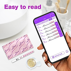 Easy@Home 40 Pregnancy Test Strips with 40 Urine Cups - Fast & Accurate Early Detection, Sensitive & Clear Results, Designed for Women Trying to Conceive EXP 07-31-2025