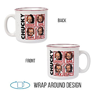 Silver Buffalo Chucky Horror Ceramic Camper Mug, 20 Ounces