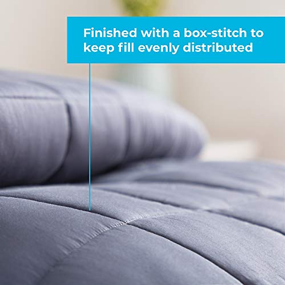 Linenspa 15 Pound Weighted Blanket – All Natural Relief and Sleep Aid - Filled with Premium Glass Beads - Calming and Soothing Hug