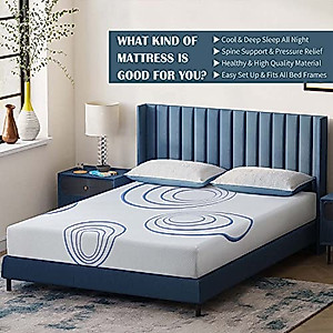 Dyonery California King Size 8 Inch Bamboo Charcoal Memory Foam Mattress, Fiberglass Free Cooling Gel Bed Mattress in a Box, CertiPUR-US Certified, Made in USA, 80" × 76", Medium
