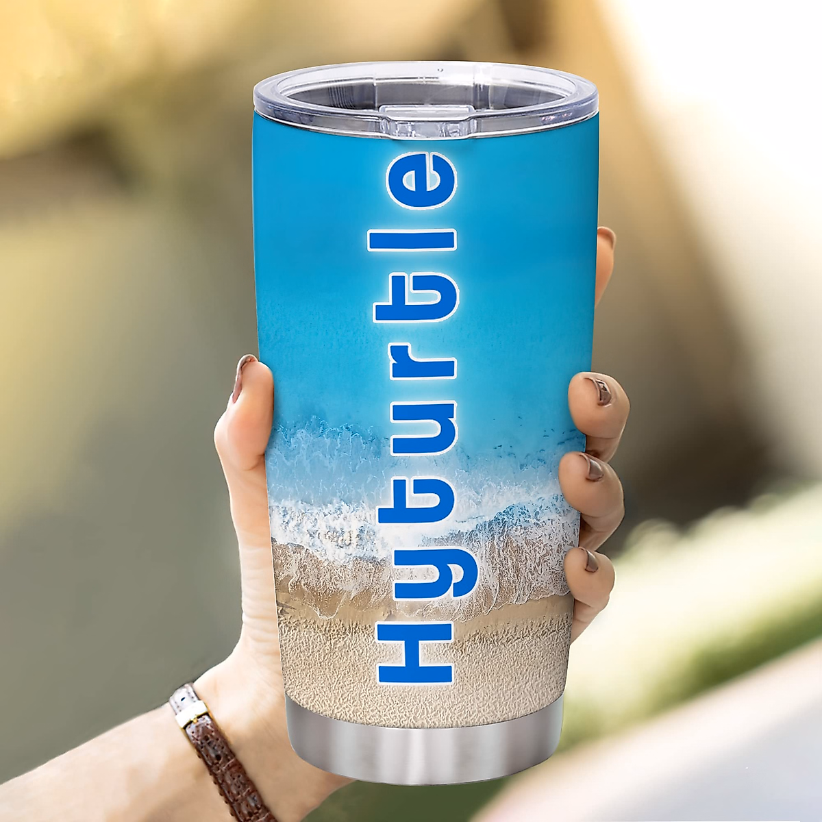 Hyturtle Personalized Gifts For Cow Lover - Birthday Christmas - Brown Dairy Cow Print Custom Name Stainless Steel Tumbler 20oz With Straw Lid - Farm Lover Gifts For Her Women Girl Daughter Friend