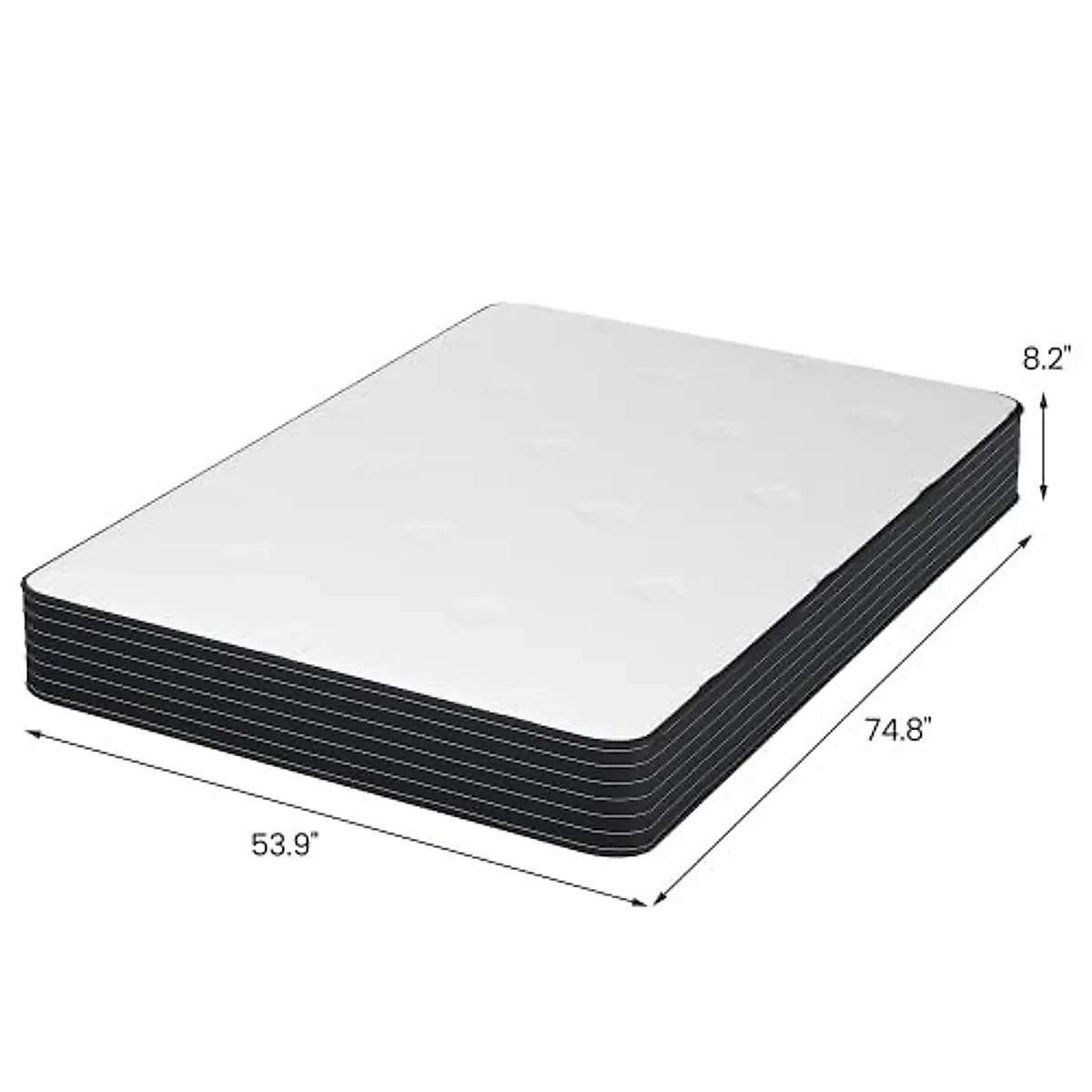 Full Size Mattresses - Multiple Sizes, Ergonomic Design with Memory Foam and Individual Pocket Spring,Breathable Comfortable for Sleep Supportive and Pressure Relief (Full)