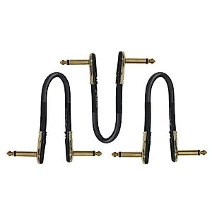 XGMBRAND 3Pack 6Inch pencake Guitar Patch Cable Performance Guitar Effect Pedal Cables