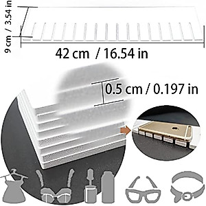 HGYZE Baby Closet Hangers with 42cm Customizable Separators for Nursery Drawer, Extendable Infant Pant Rack for Newborn Clothes -20pcs Pink Gifts & Deep Dividers for Girl Boy Toddler Kids Child