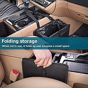AICEL Car Foldable Trash Can, Multipurpose Large Capacity Storage Bag Organizer, Hanging Waterproof Leakproof Garbage Can, Car Interior Accessories Automotive Traveling Portable Trash Bin