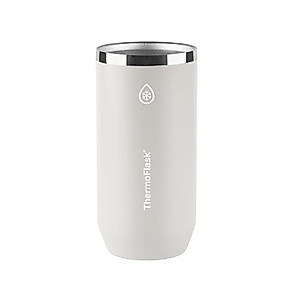 Thermoflask Premium Quality Vacuum Insulated Can and Bottle Cooler, Tall Size, 16 Ounce, Ultimate Gray
