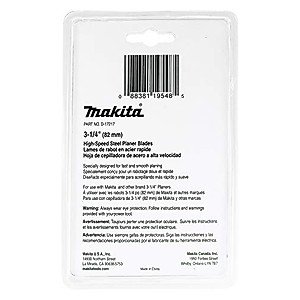 Makita 2 Piece - 3.25" HSS Planer Blades for 3.25" Planers - Fast Cutting for Hard Wood