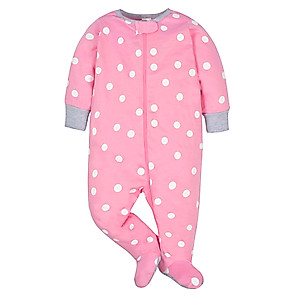 Gerber Baby Girls 4 Pack Sleep 'N Play Footie Cloudy 0-3 Months
