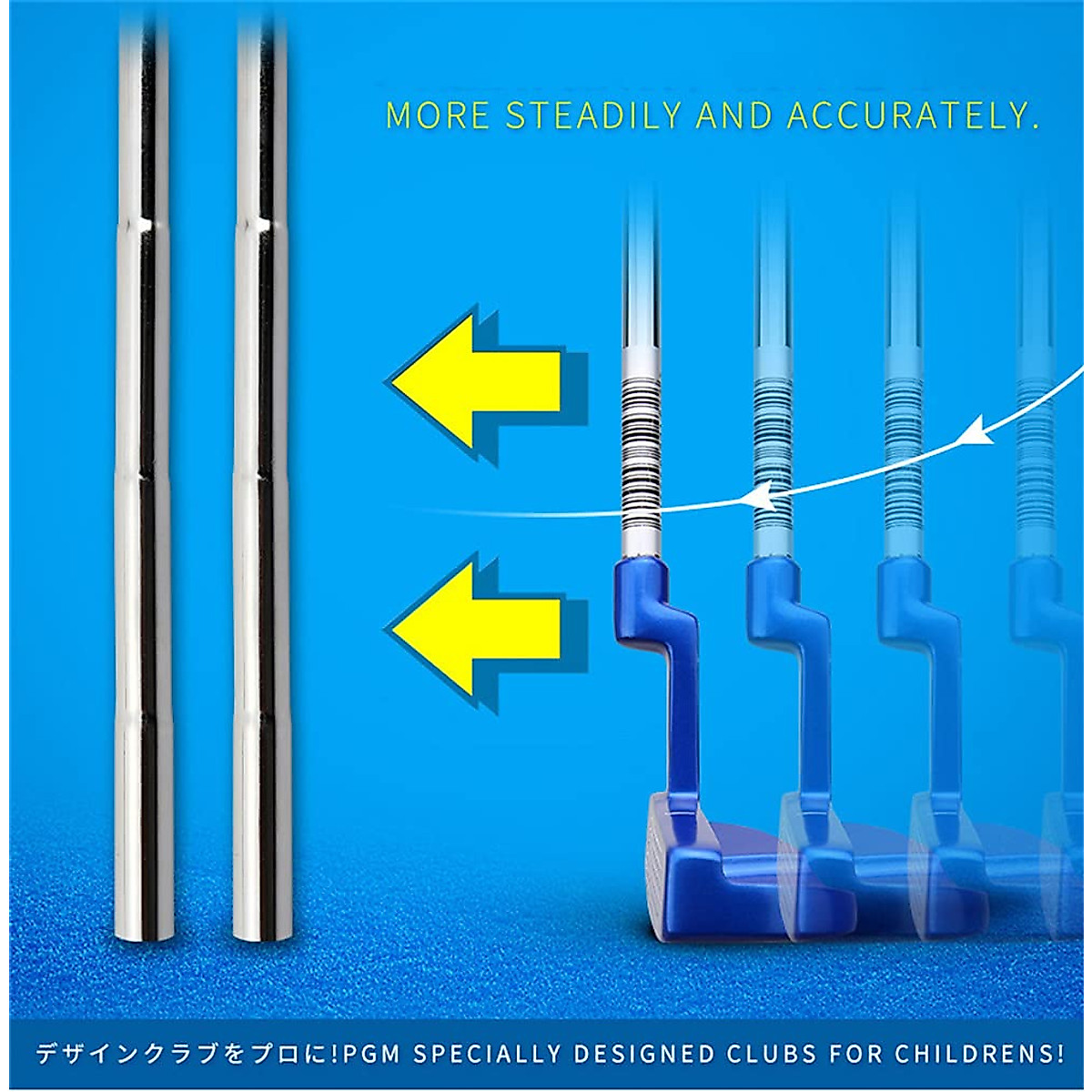 Golf Putters Kids Left Handed Beginners Practice Golf Clubs 3-12 Children Outdoor Golf Sports (Blue,for 9-12Y)