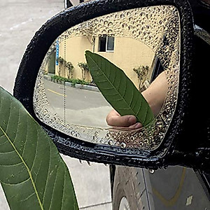 shlutesoy 2Pcs Car Rearview Mirror Film,Clear Waterproof Anti Fog Car Rearview Mirror Protective Film Rain Shield Oval 2pcs