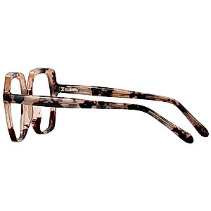 REECKEY Blue Light Glasses for Women, Computer Glasses Women Blue Light Blocking, Oversized Blue Light Filter Glasses, Gaming Glasses, Anti Blue Light Glasses, Square Eye Glasses (Pattern)