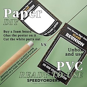 Custom Graduation Reunion Photo Booth Frame – High School Class Reunion Party Selfie Station - Personalized College Photo Booth Frame For Class Reunion