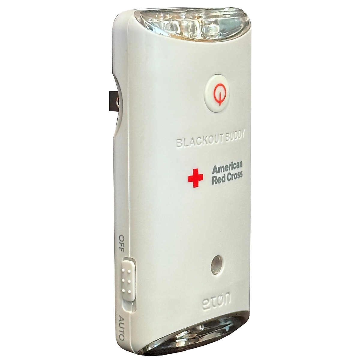 Officially Licensed American Red Cross by Eton Blackout Buddy Swivel Emergency Flashlight, Automatic Power Failure Light, LED Nightlight, Rechargeable, White