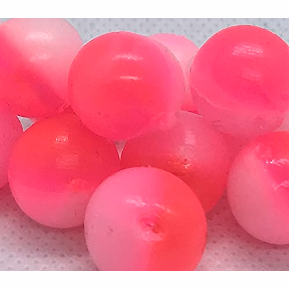 BnR Tackle SBRR10 Soft Beads, 10 mm, 50/50 Red Roe, Neutral Buoyancy, 10/Pack
