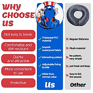 Medium Dog Cone Collar Alternative Soft Inflatable Donut Collar After Surgery Dogs Recovery Won't Obstruct Vision Suitable Cones E Collar for Small Medium Large Dogs and Cats