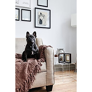 Pearhead Dog or Cat Pawprint Tabletop Photo Frame With Clay Imprint Kit, Tabletop Pet Keepsake Picture Frame, Paw Print Making Kit Included, 4" x 6" Photo Insert, Espresso