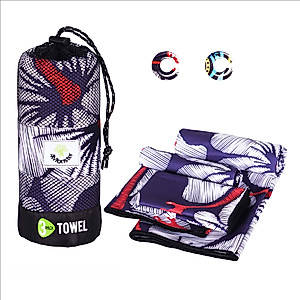 4Monster Camping Towels 3 Size at 1 Pack,Quick Dry Microfiber Towel,Beach Travel Towel Ultra Compact,Soft Gym Towel for Hiking Yoga Travel Sports Backpacking Trip and Pool