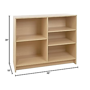 Only Hangers Cash Register Stand with 3 Height-Adjustable Shelves- 48" Black Melamine Checkout Counter - Available in Black and Maple. Available in 48" Wide and 72" Wide. (48" Wide, Maple)