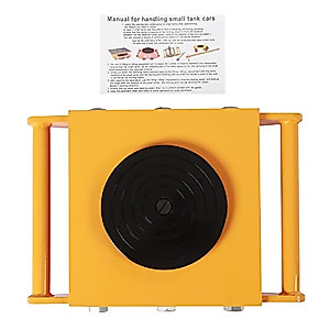 Machinery Mover 15T 33000Lbs Heavy Duty Industrial Machinery Mover Storage Dolly 9 Rollers Yellow Machine Moving Skates Heavy Duty Machine Dolly Skate for Moving Equipment,1 Pcs