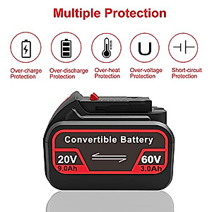 Rocivic Replace for Dewalt 20V/60V Battery 9.0Ah, Compatible with Dewalt DCB609 DCB606 DCB612 Lithium-Ion Battery and Chargers, Fit with Dewalt 20V/60V Cordless Power Tools