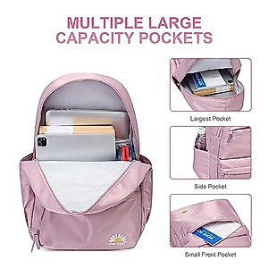 Caran·Y Kids' Backpacks Multipurpose, Waterproof,Spacious Lightweight School Bookbag for 15.6-inch Laptop,Bottle Side Pockets and Suitable for Ages 6 and Up Girl Boy Toddler Backpack（Purple）